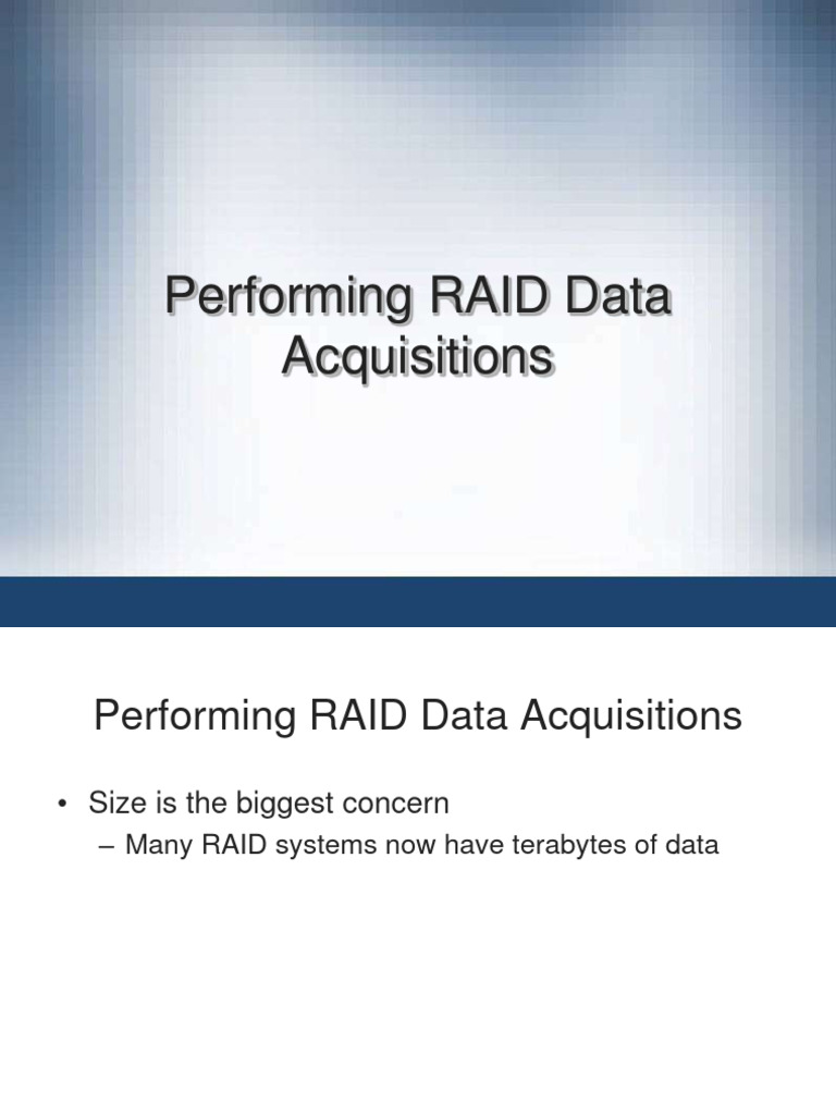 RAID Acquisition | Download Free PDF | Computing | Computer Data