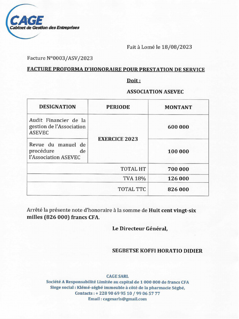 Facture Proforma | PDF
