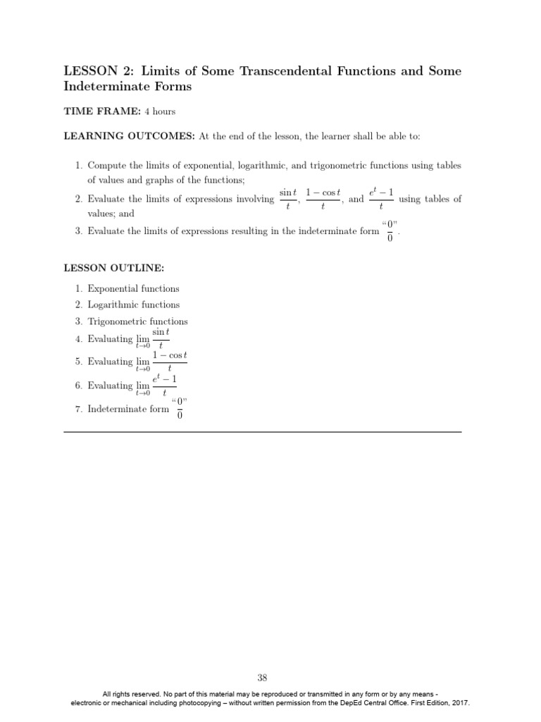 Lesson 2 | PDF | Function (Mathematics) | Logarithm