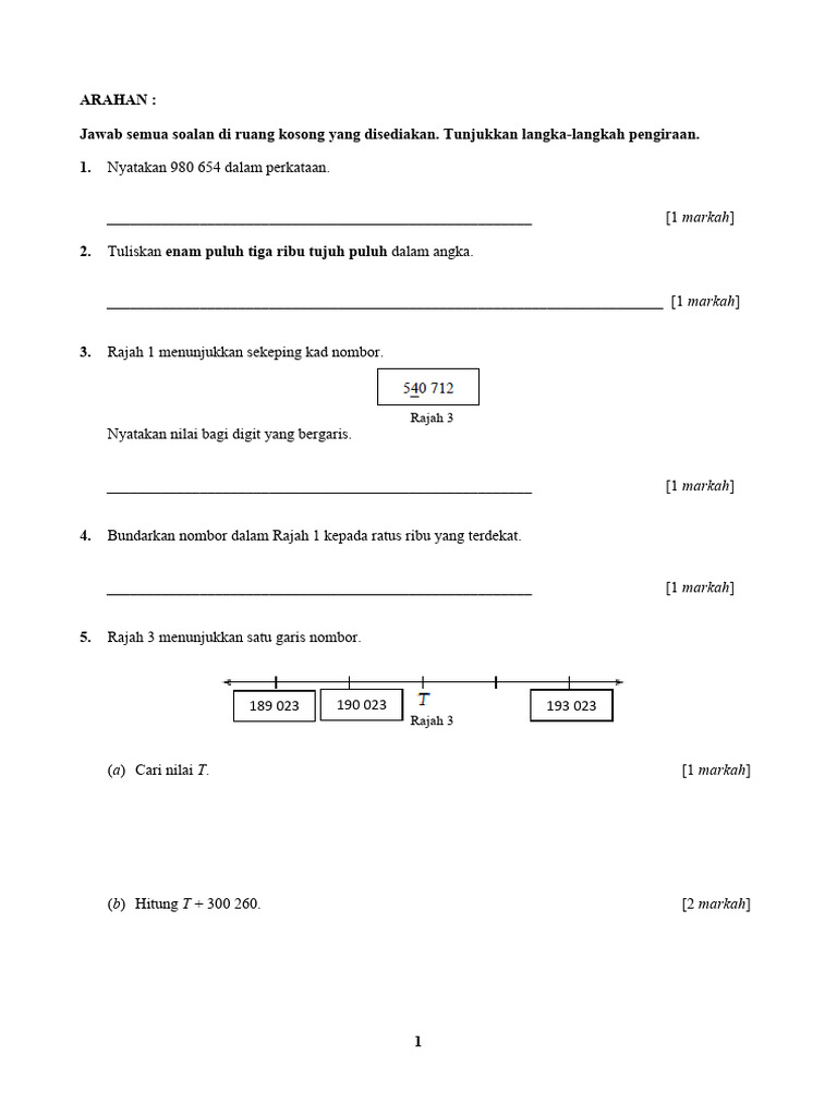 Pentaksiran MT t5 | PDF
