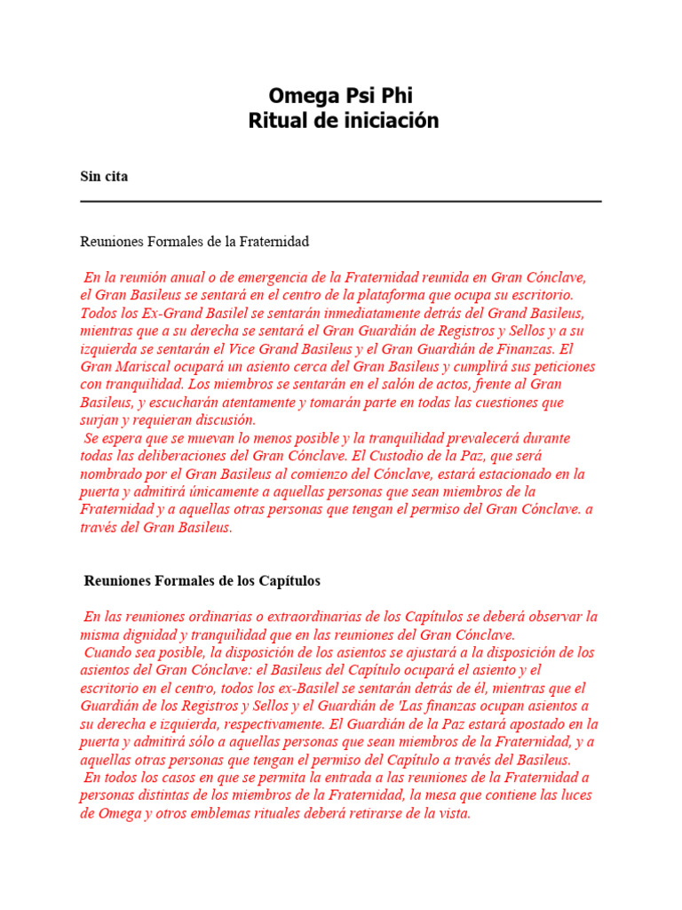 El Orden y Los Rituales de Omega Psi Phi: Detalles Sobre Las Reuniones ...
