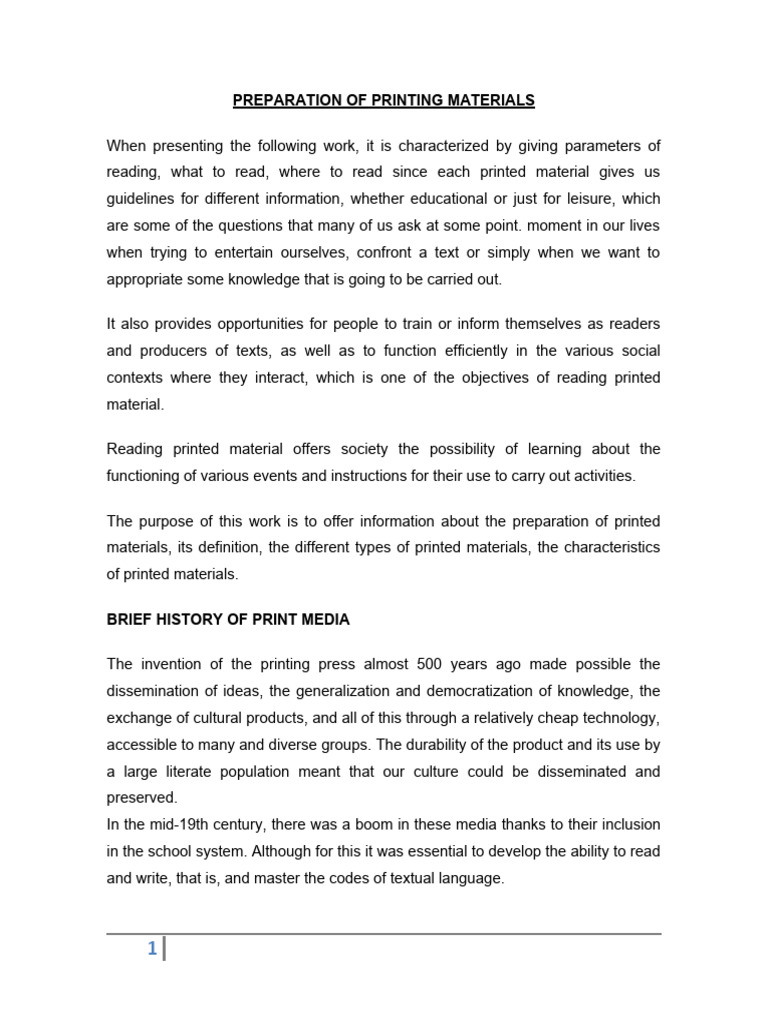 Guide to Preparing Printed Materials | PDF | Books | Information