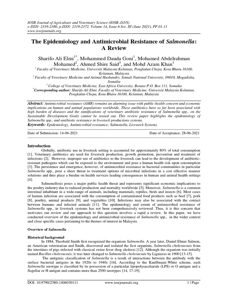 Salmonella Review | Download Free PDF | Beta Lactamase | Salmonella