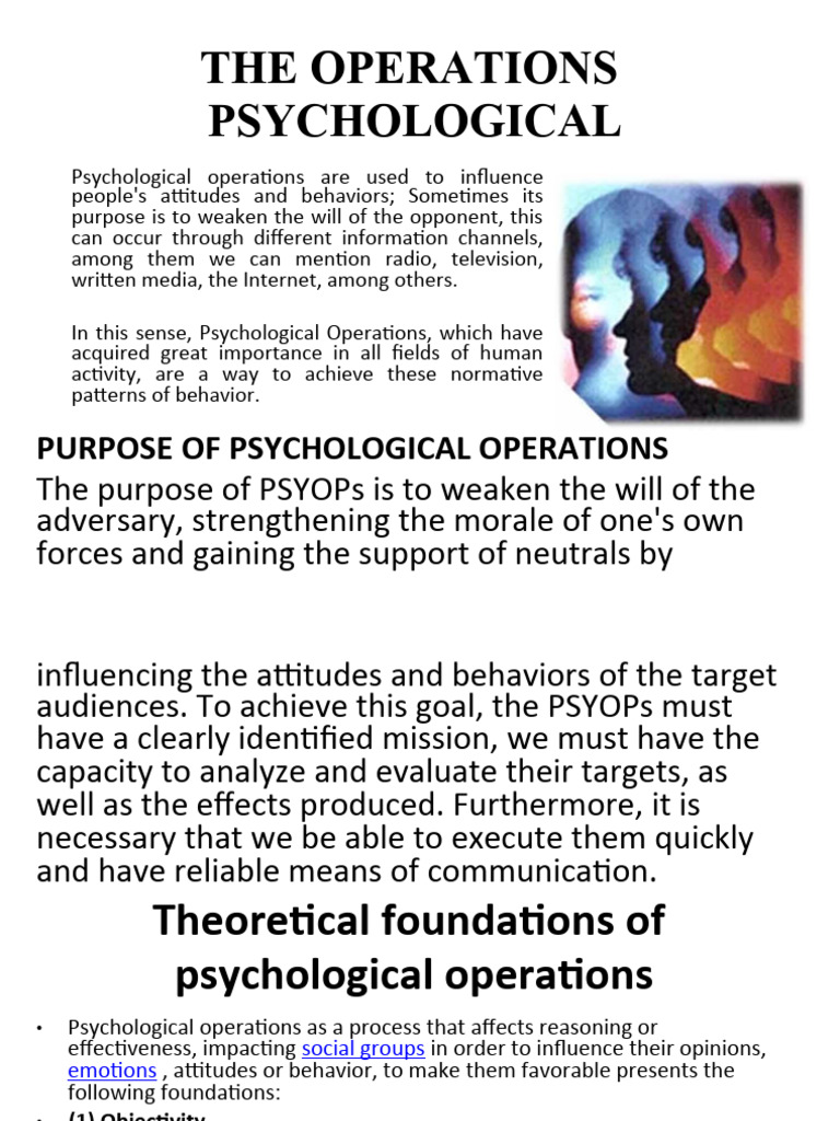 Psychological Operations | PDF | Attitude (Psychology) | Motivation