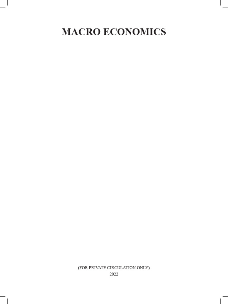 Macro Economics | PDF | Macroeconomics | Microeconomics