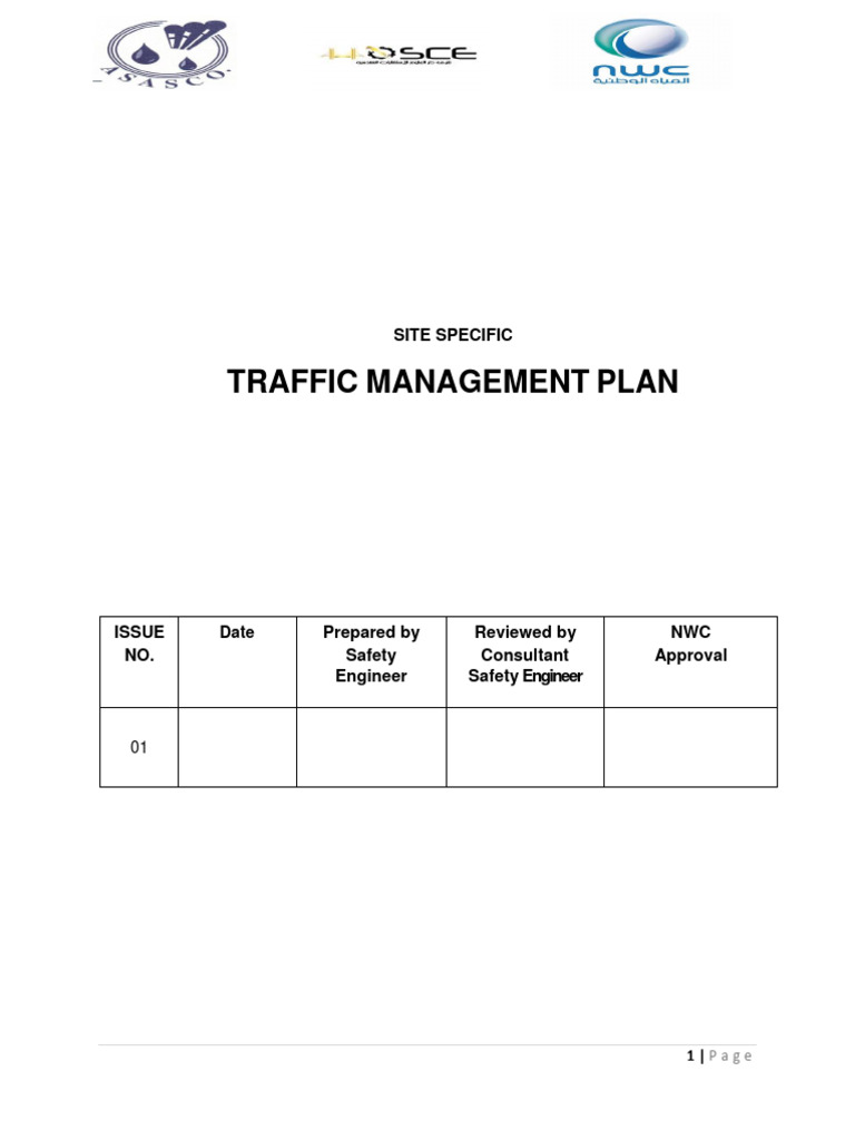 Traffic Management Plan 1-1-2024 | PDF | Traffic | Road