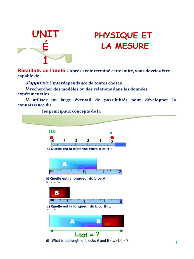 Manuel D'étudiant en Physique, 7e Année | PDF | Physique | Longueur