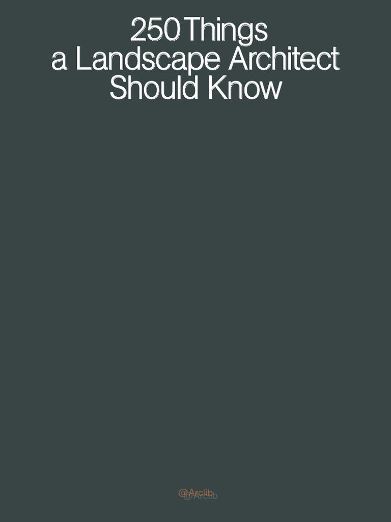 Key Insights for Landscape Architects | PDF | Kibbutz | Interdisciplinarity