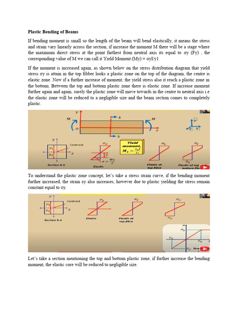 Plastic Bending of Beams | PDF | Bending | Deformation (Engineering)