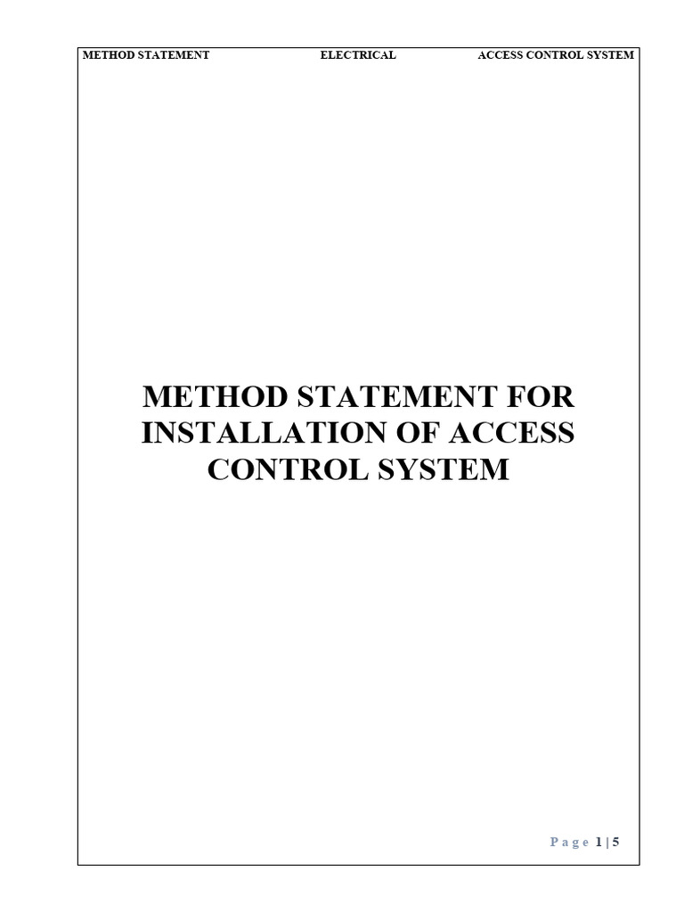 Access Control System Pdf Access Control Door