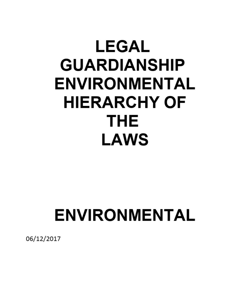 Environmental Law Hierarchy Overview | PDF | Protected Area | Biodiversity