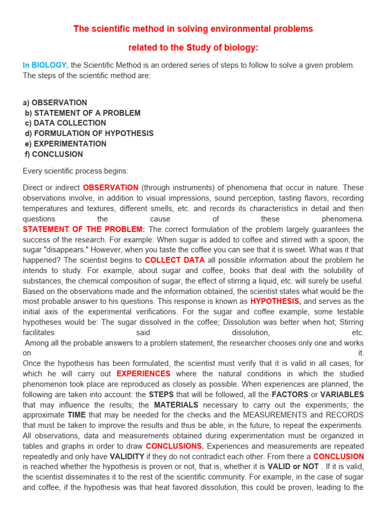 The Scientific Method Applied in Biology | PDF | Logic | Knowledge