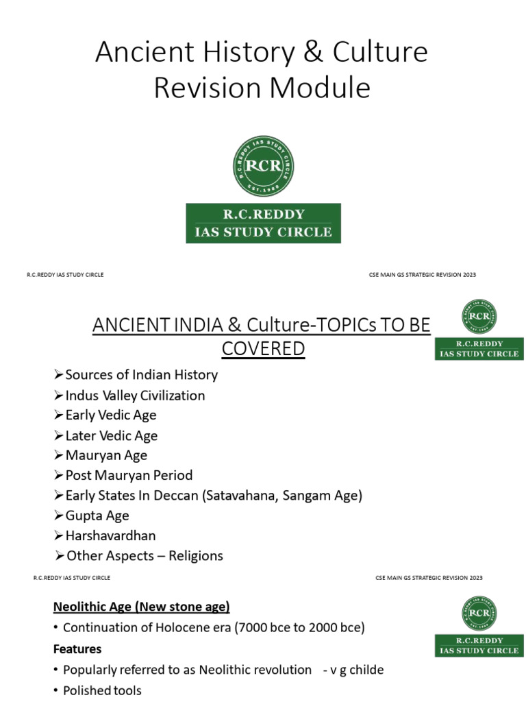 Ancient History - Revision Module | PDF | Ashoka | Sculpture