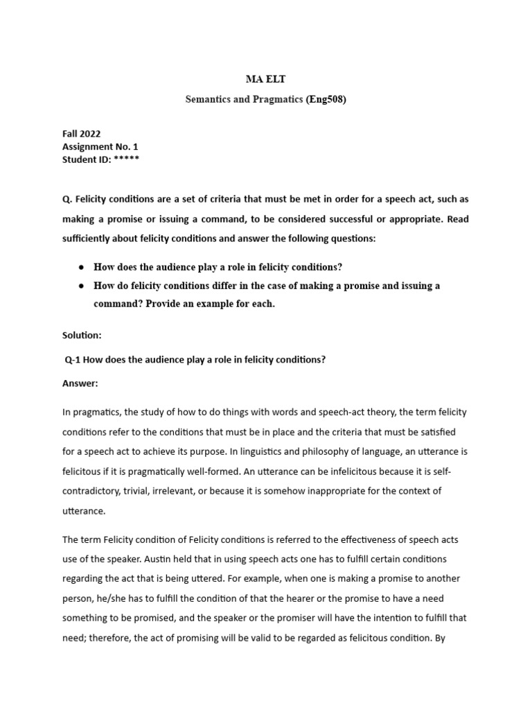 ENG-508 Assignment Solved Fall 2022 | PDF | Linguistics | Human Communication