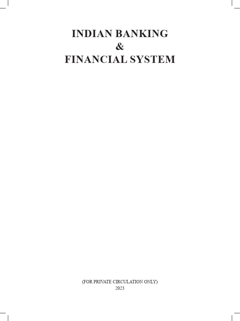 Indian Banking and Financial System (SCDL E-BOOK) | PDF | Financial ...