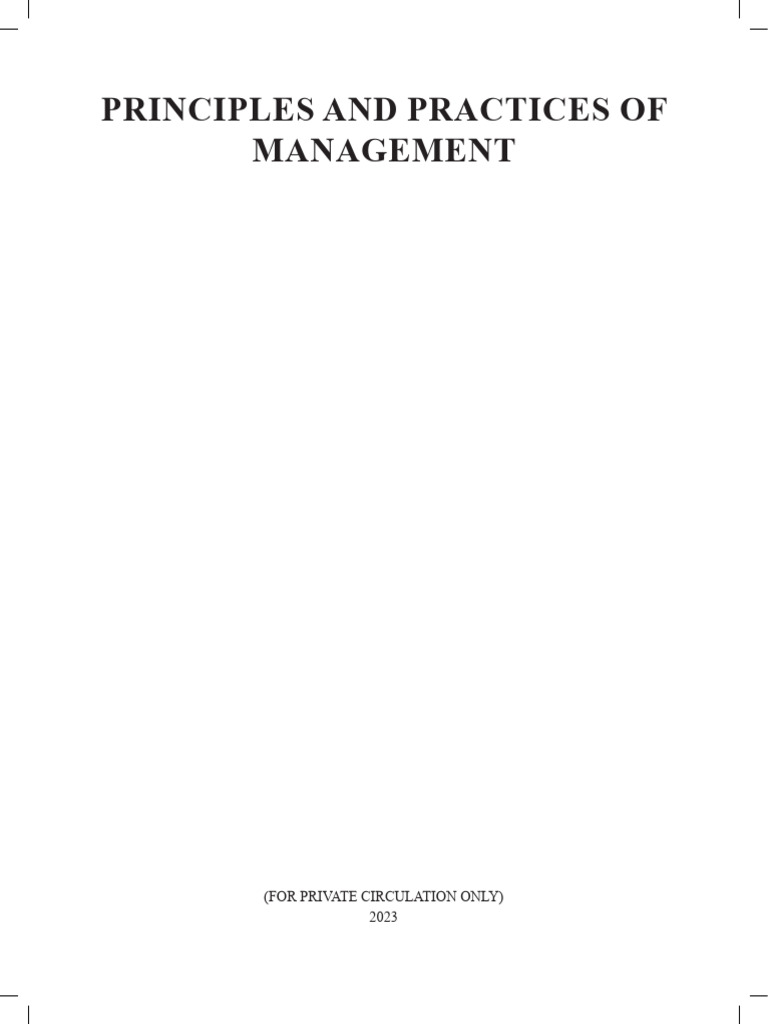 Principles and Practices of Management (SCDL E-Book) | PDF | Value ...