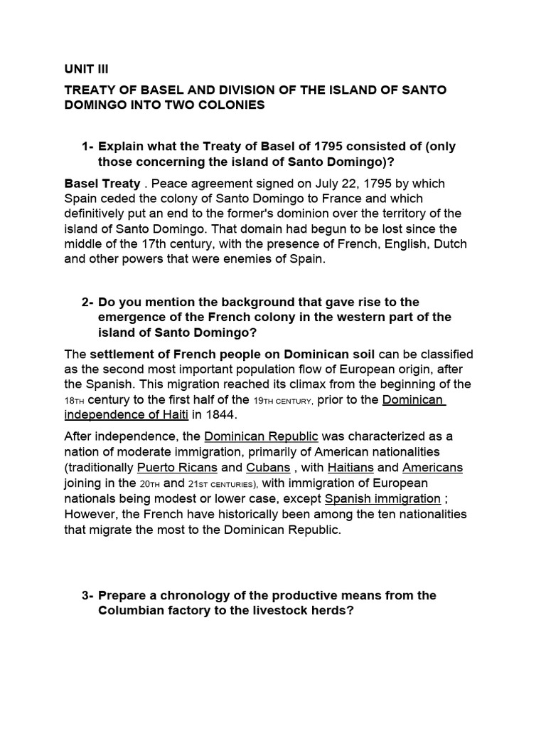 Unit 3 Fundamentals of Dominican Social History | PDF | Dominican Republic