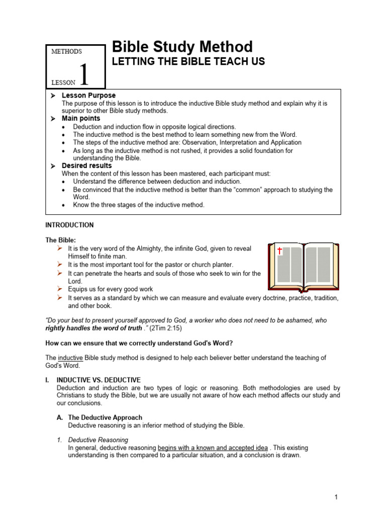 Bible Study Method | PDF | Bible | Biblical Canon