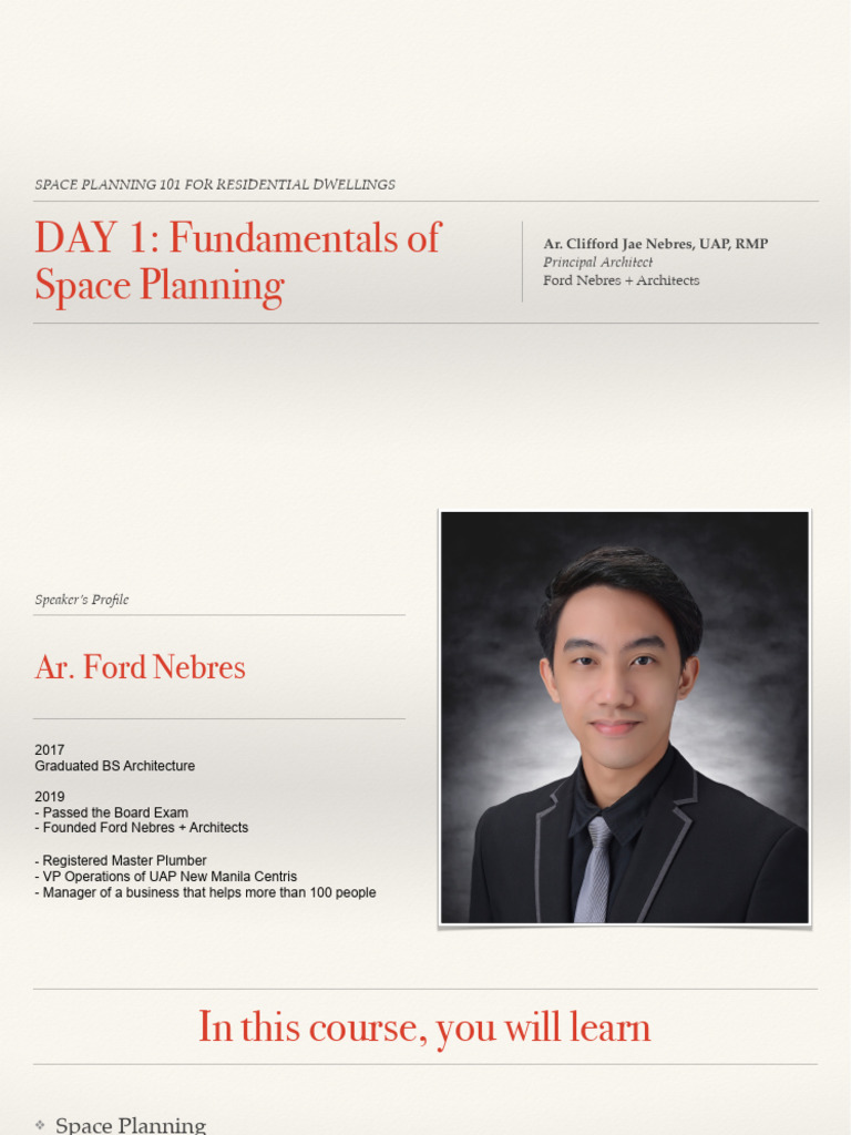 Space Planning 101 For Residential Dwellings Day 1 | PDF | Architect ...