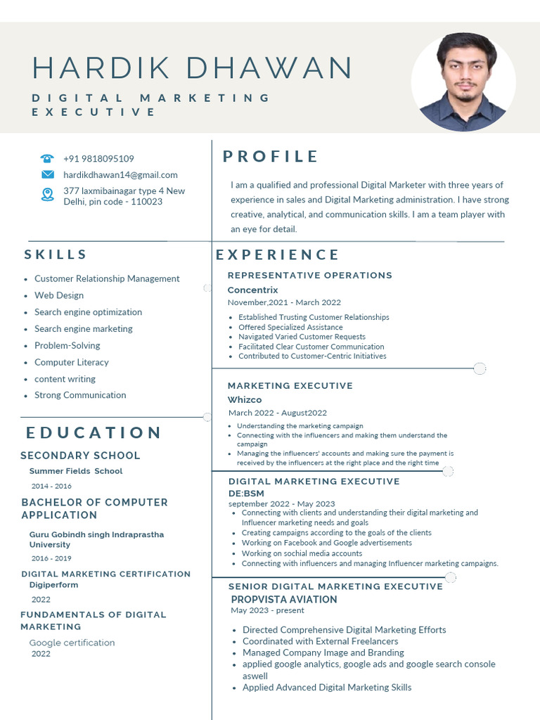 Hardik CV | PDF | Digital Marketing | Marketing