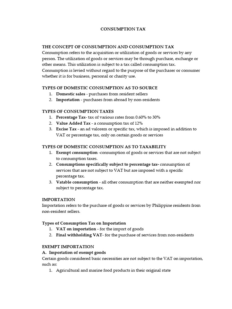 Consumption Tax | PDF | Taxes | Value Added Tax