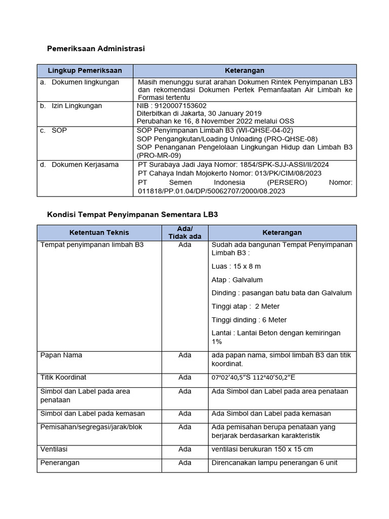 Kelengkapan Vertek Rintek | PDF
