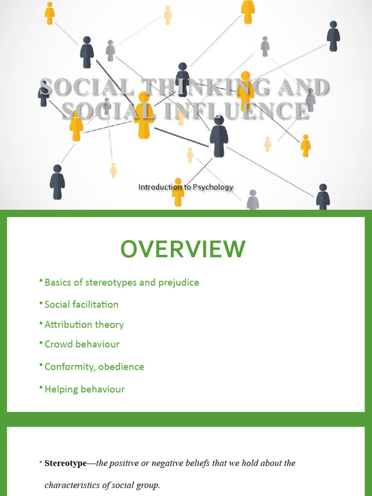 Social Thinking and Social Influence | PDF | Prejudices | Stereotypes
