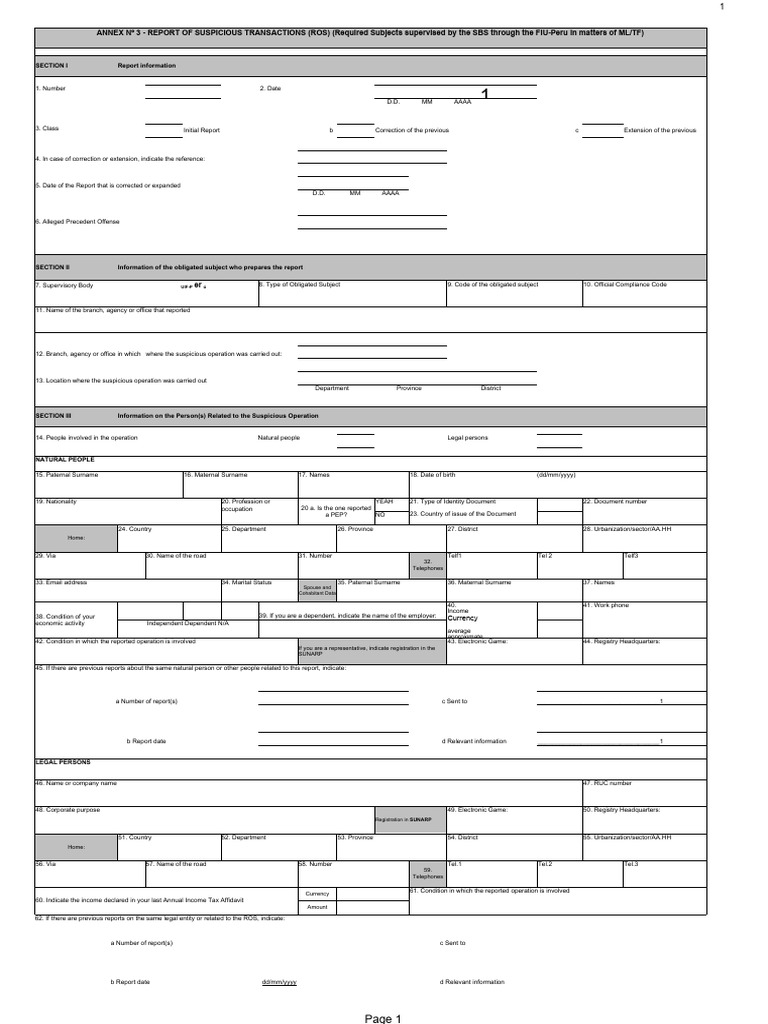 Annex 3 - Suspicious Operations | PDF | Smuggling | Information