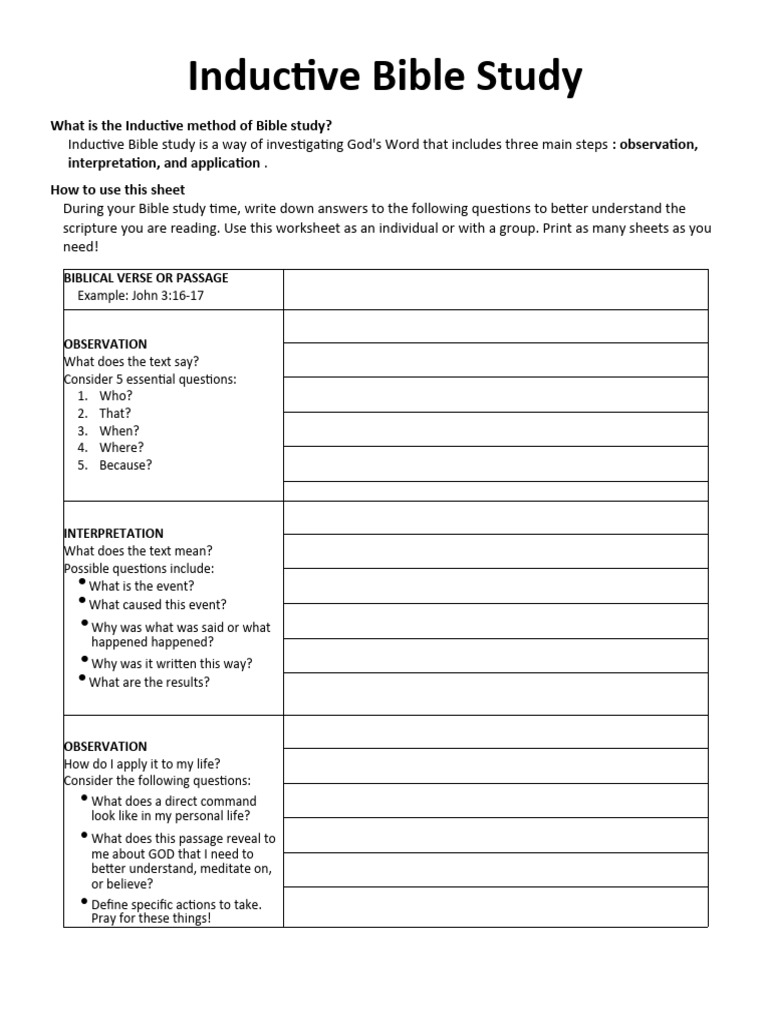 Inductive Study Sheet | PDF