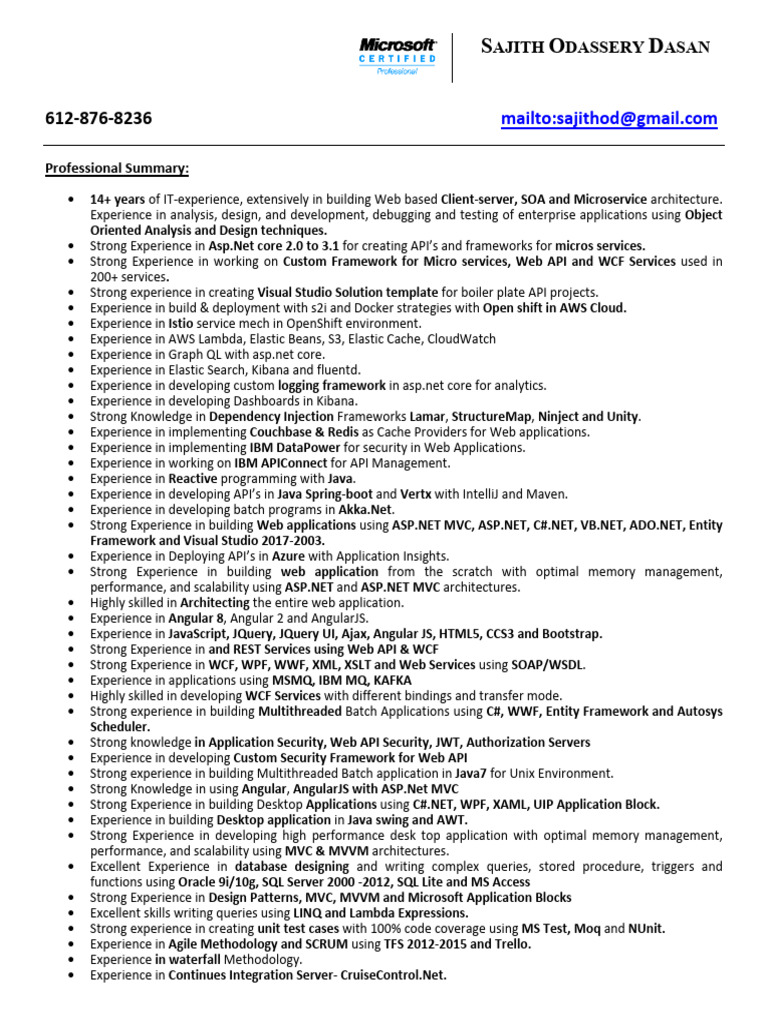 Dice Resume CV SAJITH DASAN | PDF | Web Application | J Query