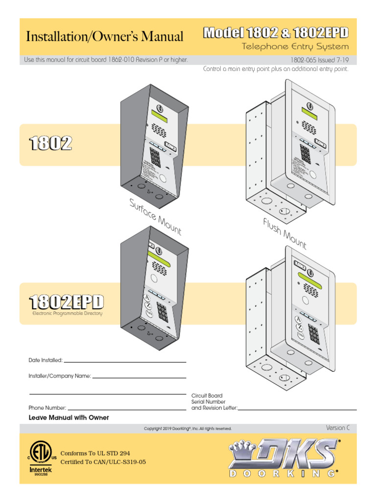 1802 065 Issued 7 19 - Crs | PDF | Telephone Number | Telephone