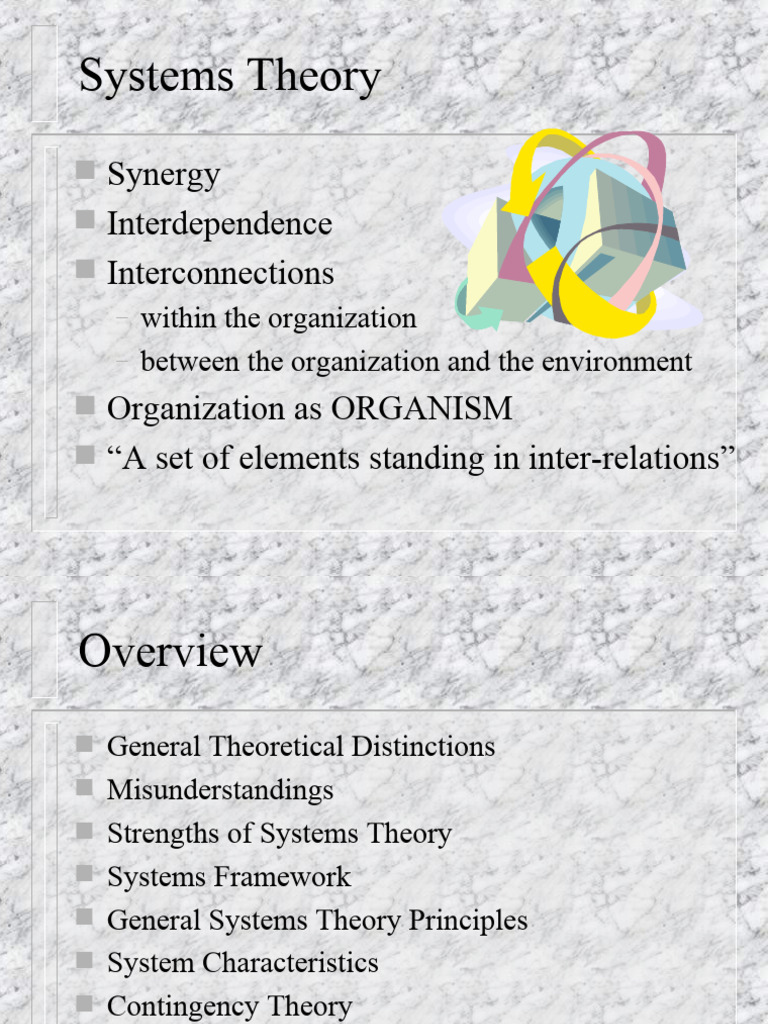 General Systems Theory Overview | PDF | Systems Theory | System