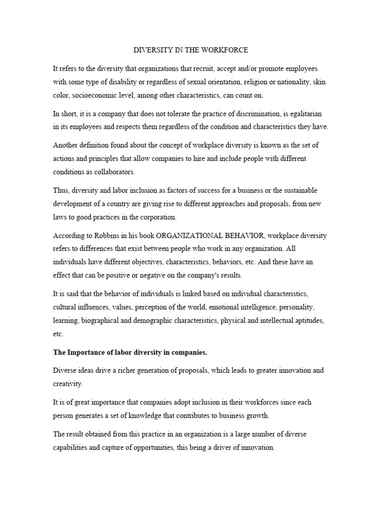 Benefits of Workforce Diversity | PDF | Diversity (Business) | Innovation