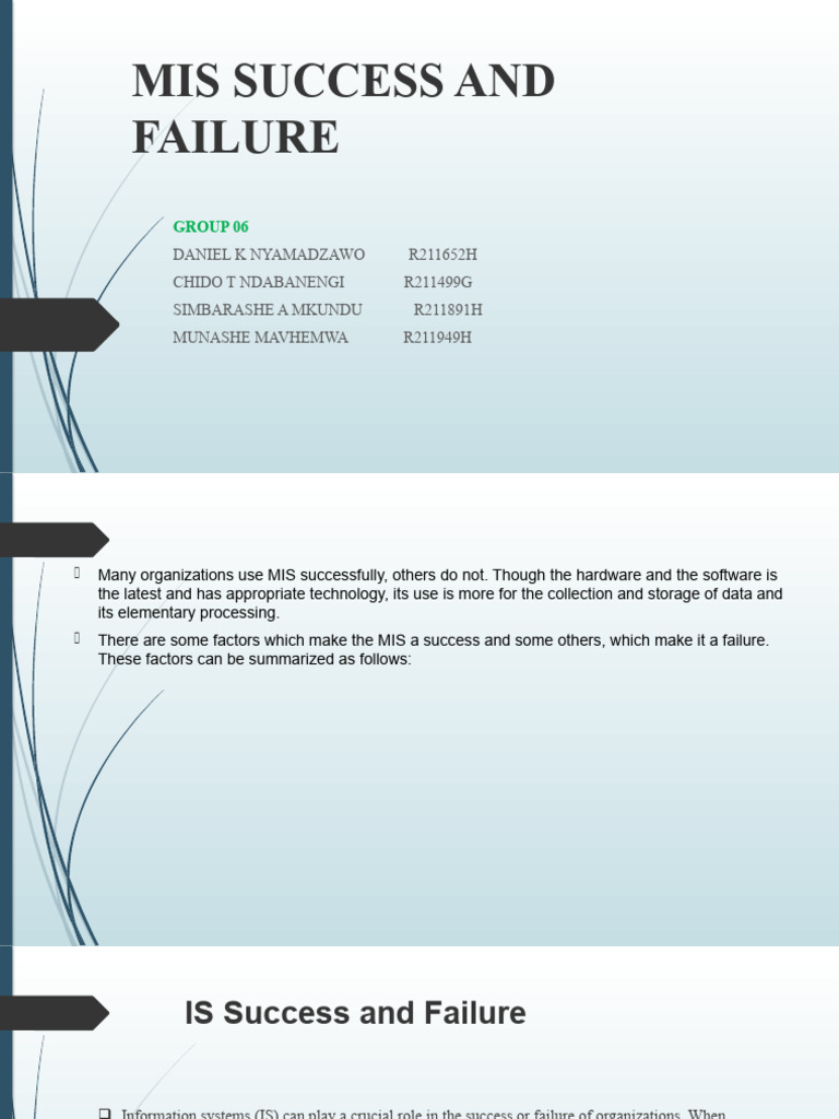 Mis GRP 06 Presentaton | PDF | Performance Indicator | Reliability ...