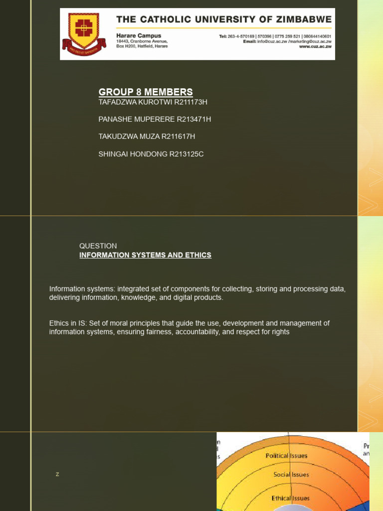 Group8 Mis Presentation On Information & Ethics | PDF | Information | Computer Security