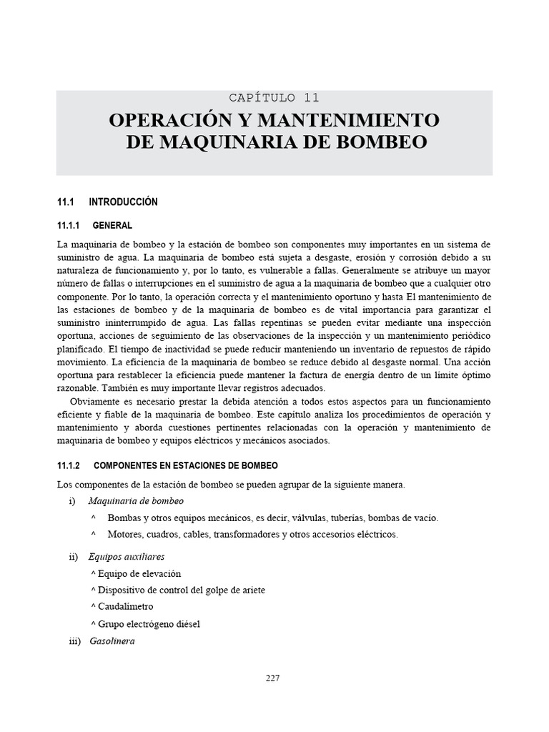 Operación y Mantenimiento de Maquinaria de Bombeo | PDF | Bomba | Rodamiento (Mecánico)