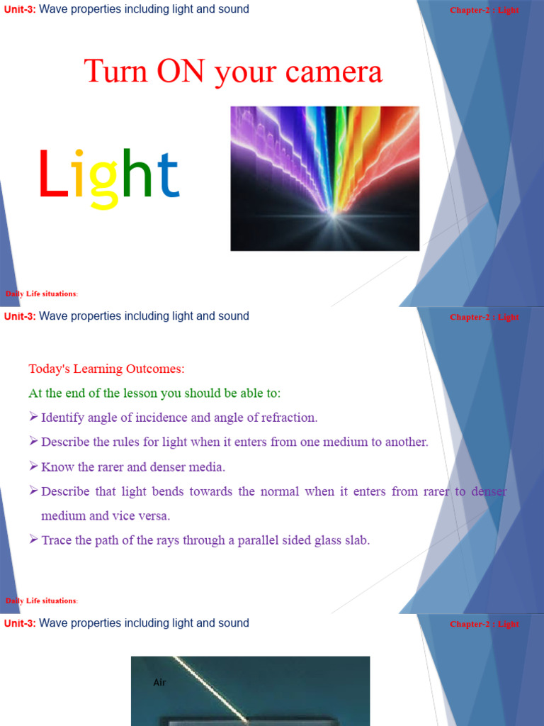 Understanding Light Refraction Concepts | PDF | Refraction | Light