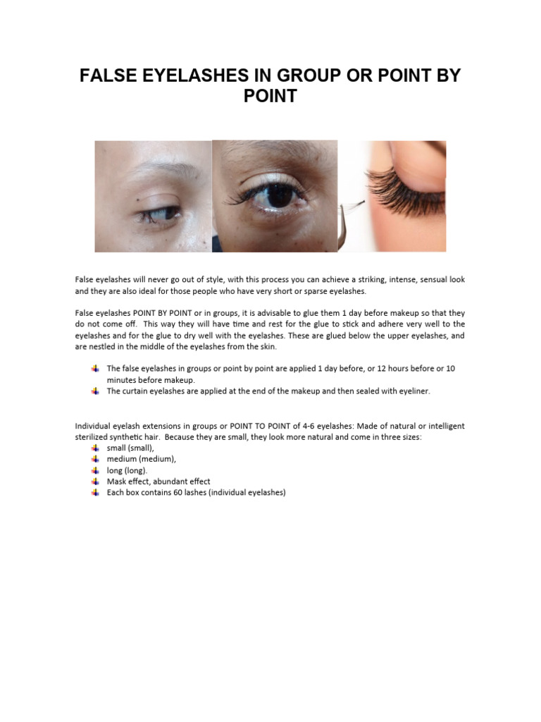 False Eyelashes by Groups or Point To Point | PDF
