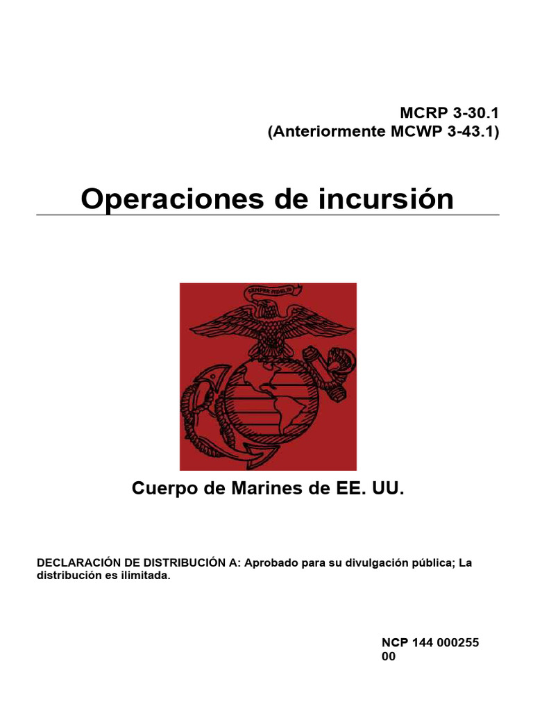 Manual de Incursiones Marinas de EE. UU. | PDF | Cuerpo de Marines de ...