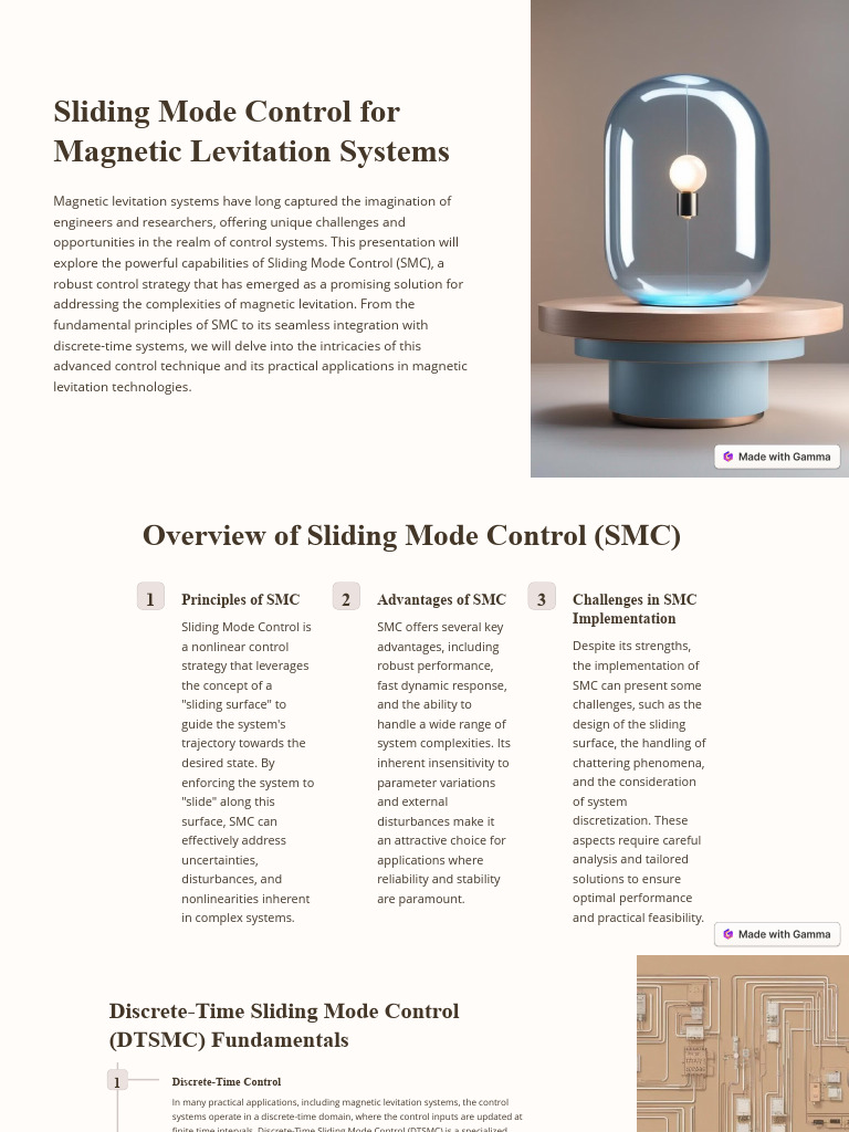 Sliding Mode Control For Magnetic Levitation Systems | PDF | Control Theory | System