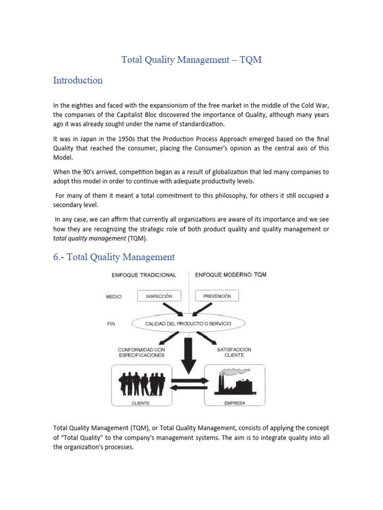 Total Quality Management | PDF | Quality Management | Lean Manufacturing