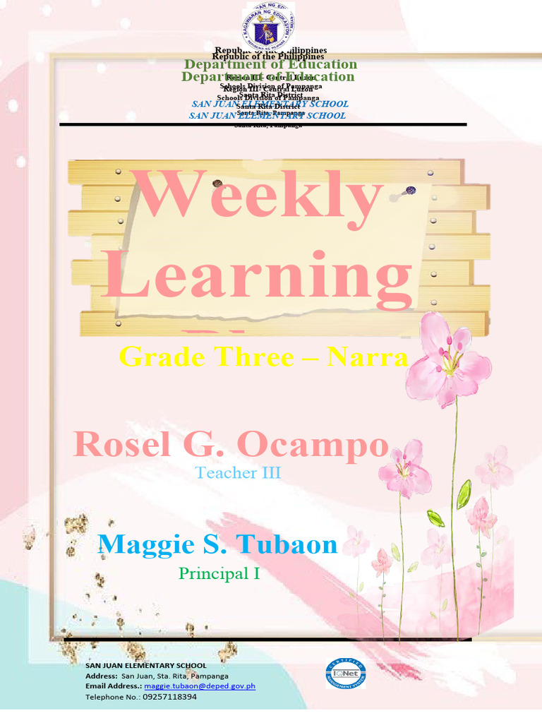 Weekly Learning Plan - Grade3 - Q4WK9 | PDF | Linguistics