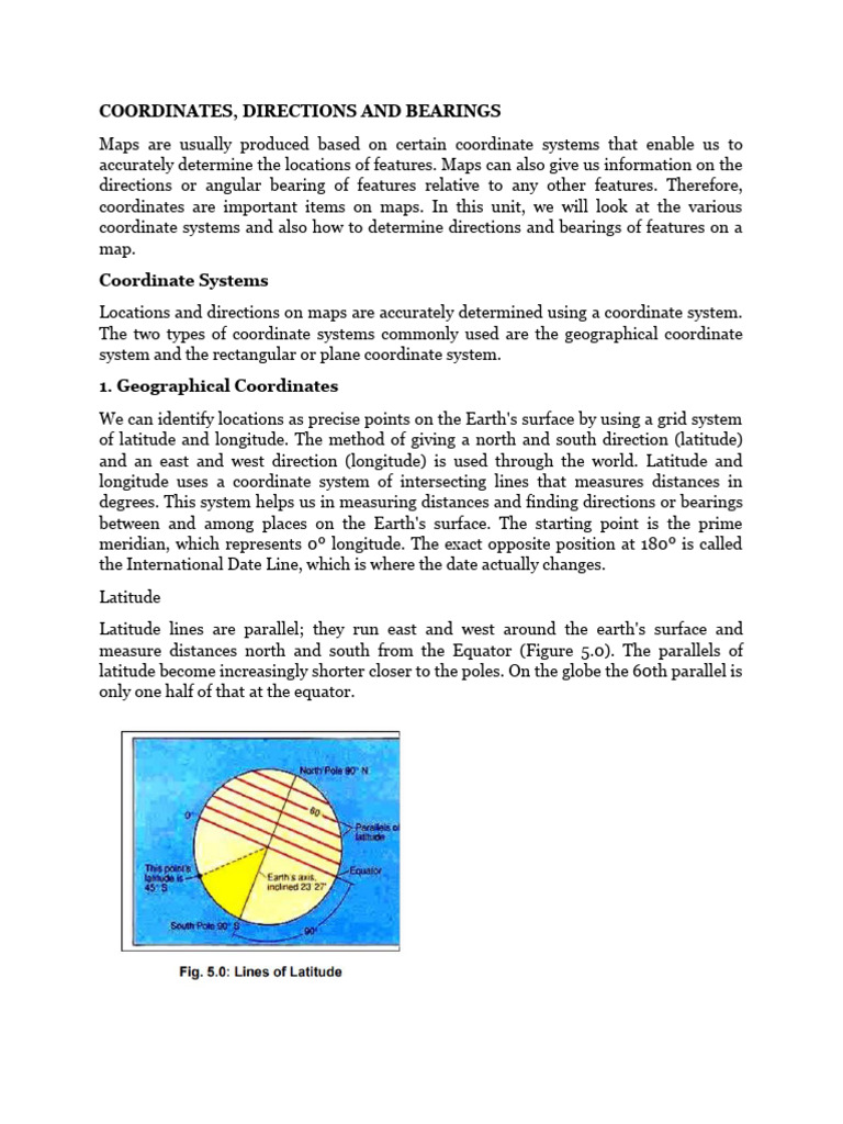 COORDINATES System | PDF | Latitude | Longitude