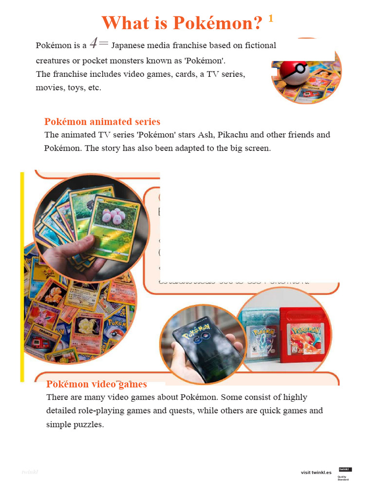 Pokémon for Kids: Games & More | PDF | Pokémon