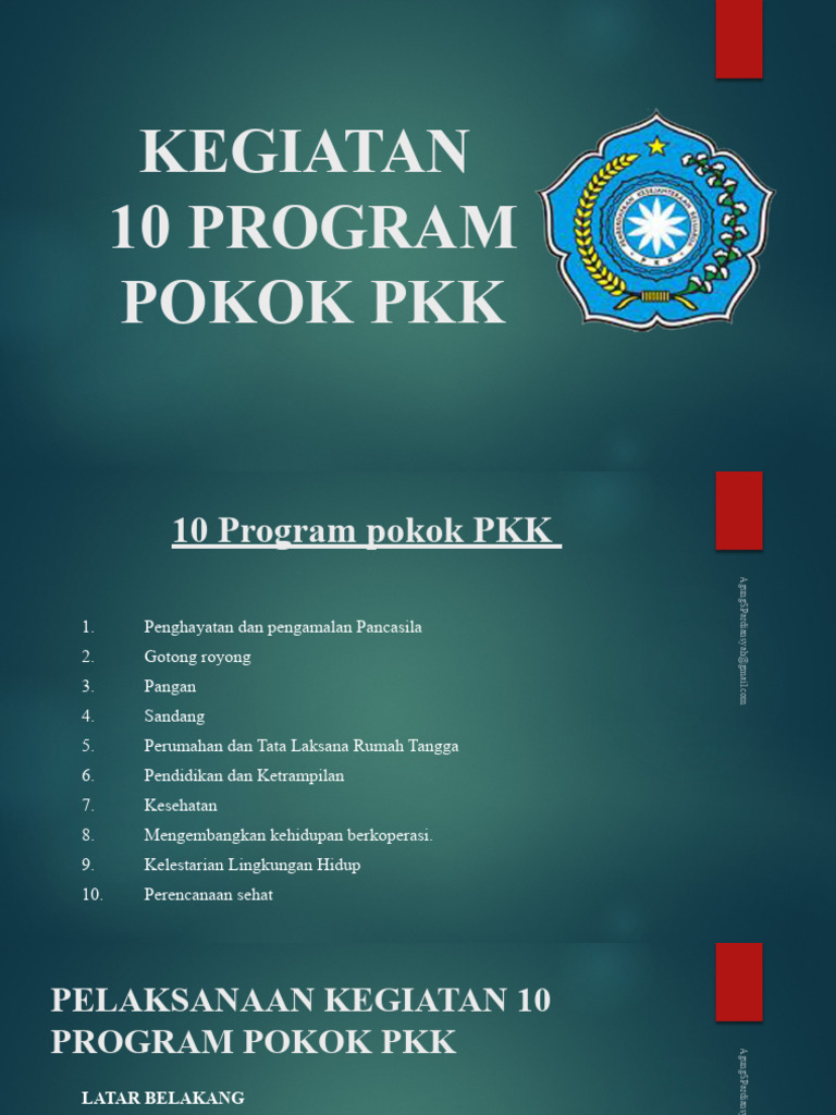 10 Program Pokok PKK dan Kegiatannya | PDF | Pengembangan Diri