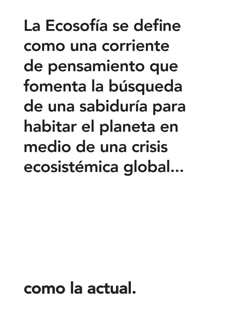 Pla Elena Sobre Ecosofia | PDF