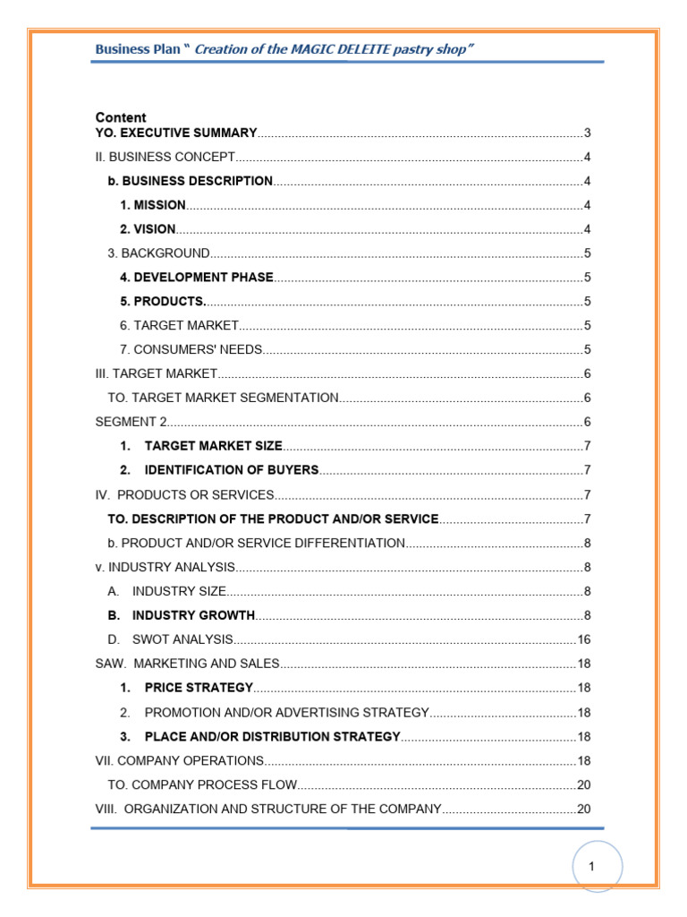 Donuts Business Plan | PDF | Prices | Marketing