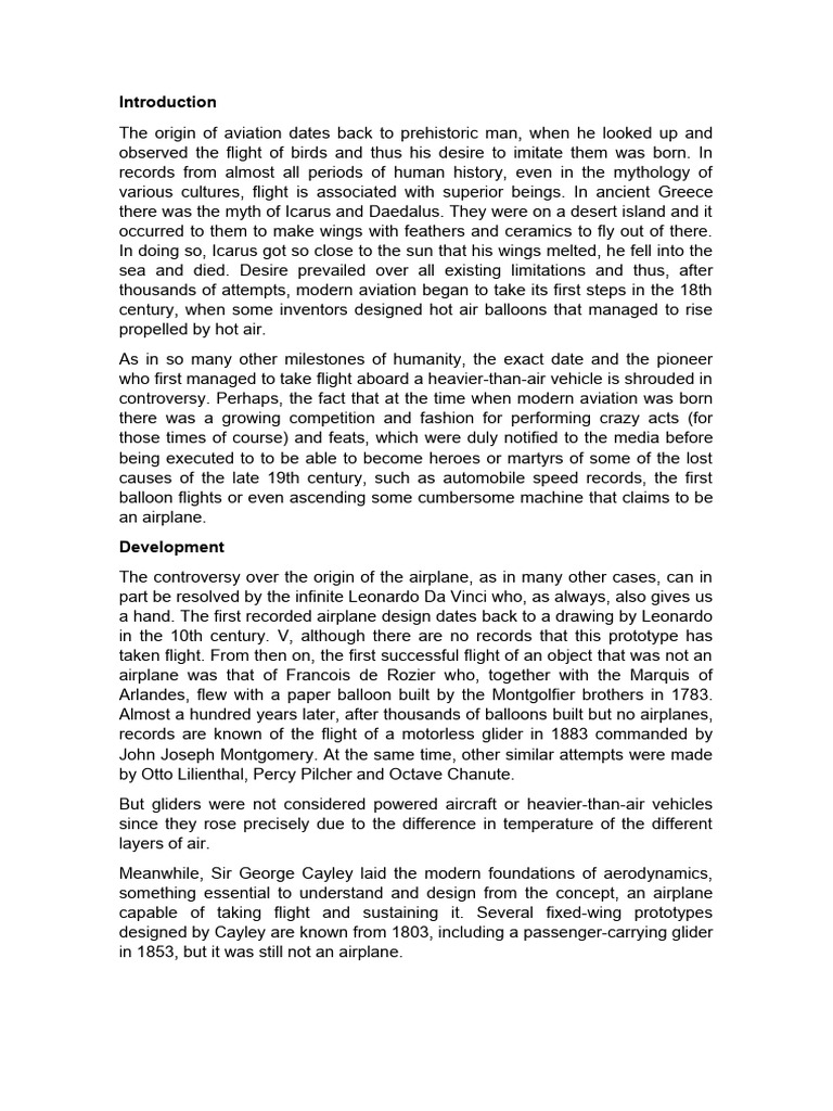 Essay - First Aviation Designs | Download Free PDF | Airplane | Aviation