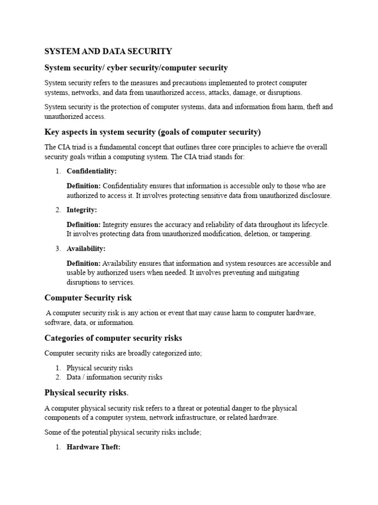 S4 System and Data Security | PDF | Information Security | Computer ...