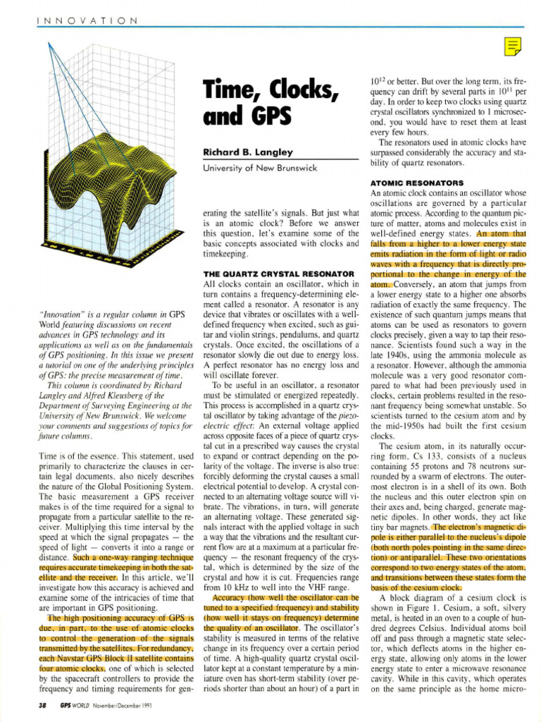 Time Clocks Gps | PDF | Clock | Global Positioning System